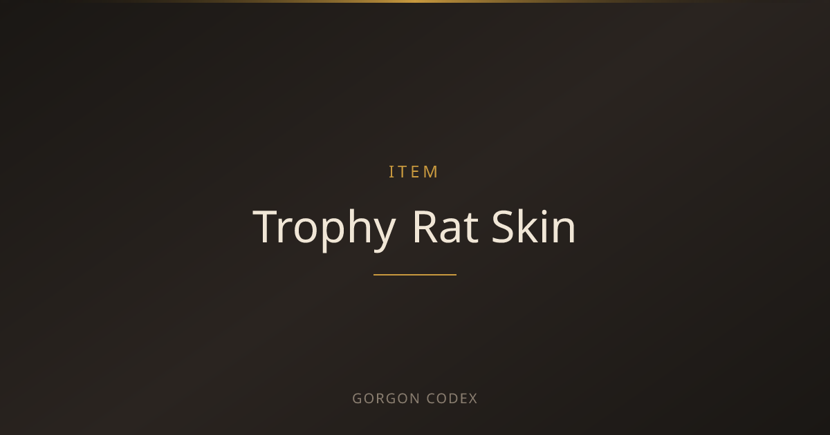 Trophy Rat Skin | Items | Project Gorgon