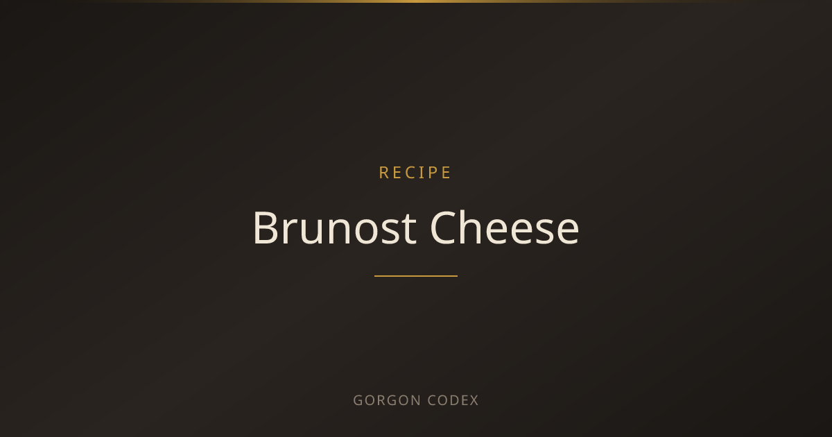 Brunost Cheese | Recipes | Project Gorgon