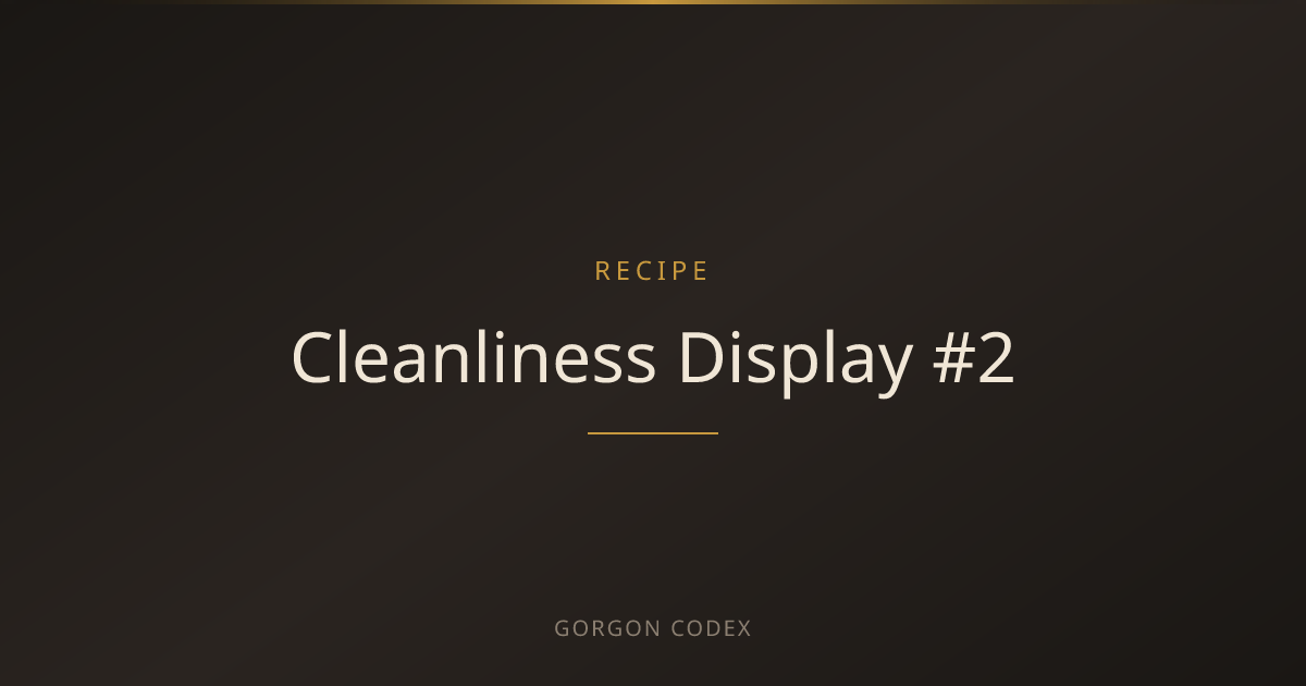 Cleanliness Display #2 | Recipes | Project Gorgon
